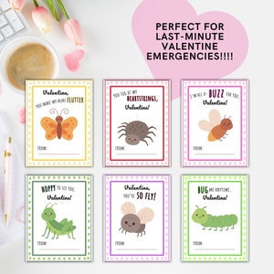 Printable Bug-themed Valentine Cards for Kids Insect Jokes Valentine's ...