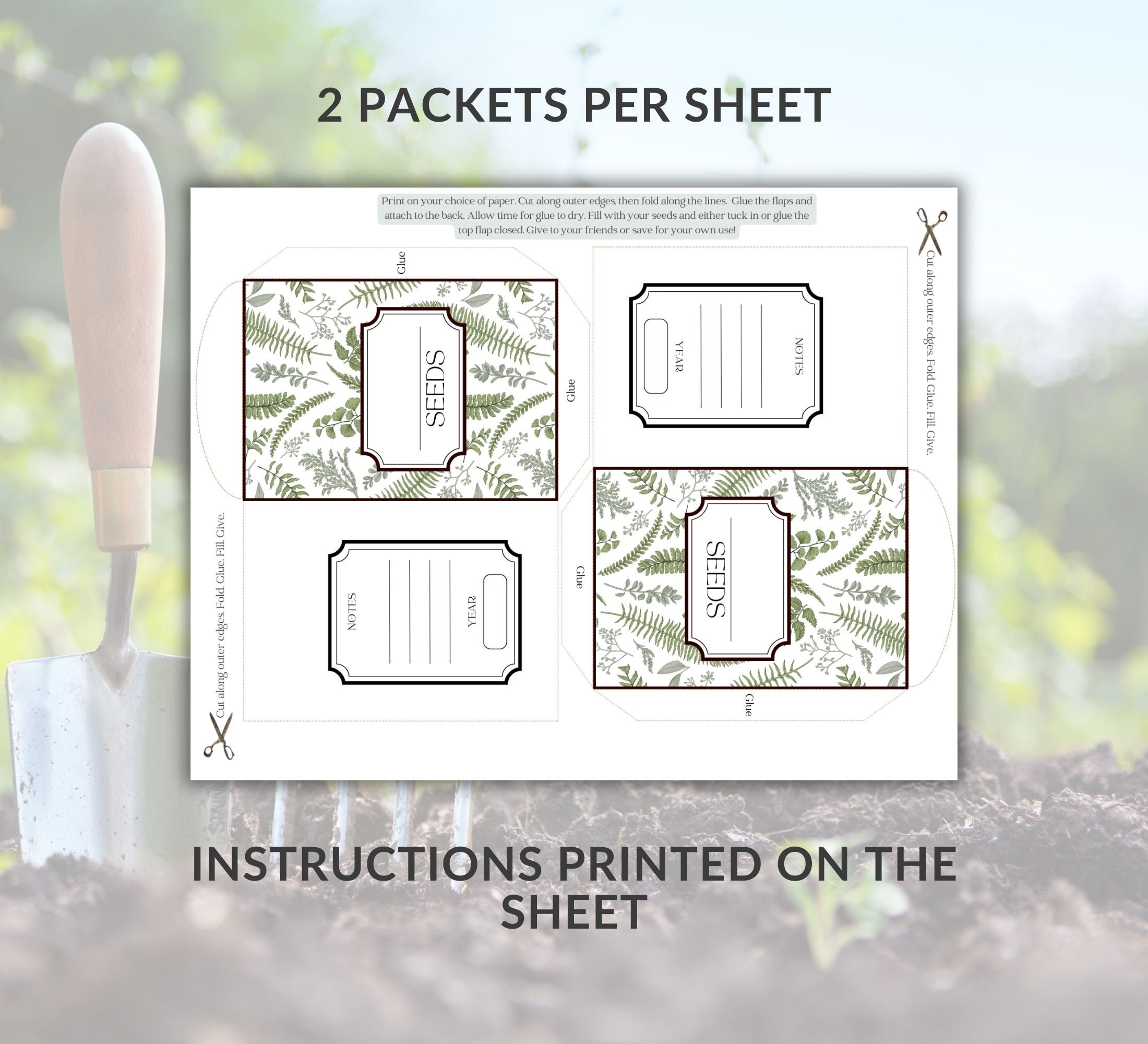 Printable Seed Packet Bundle PDF Instant Download in A4 and Letter Size ...