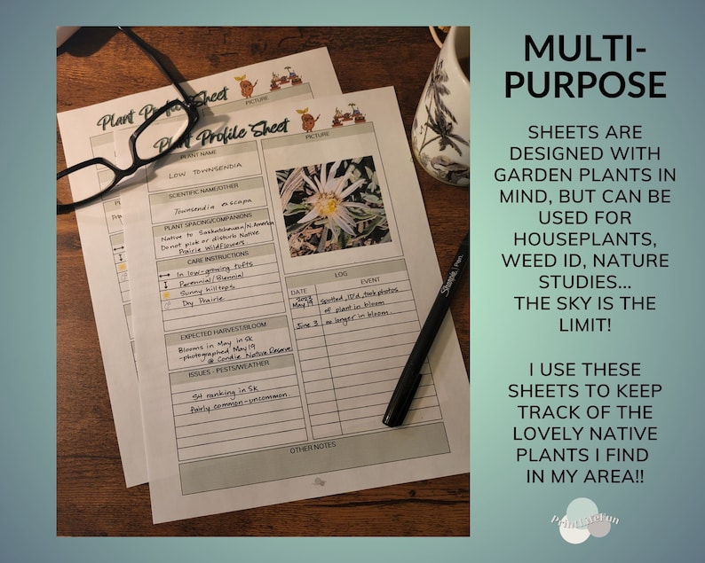 Printable Garden Plant Profile Sheet: Plant Information Planner (PDF ...