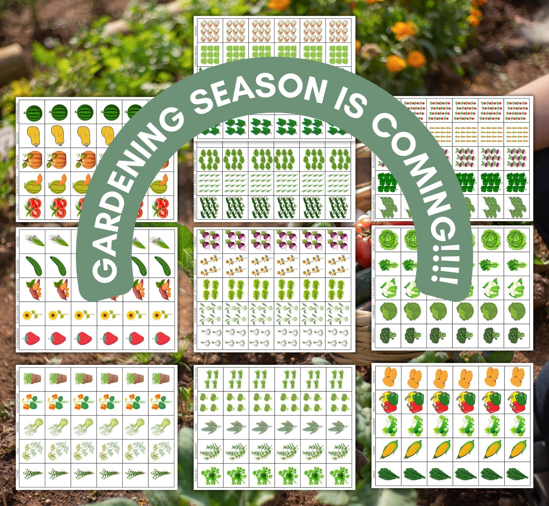 Square Foot Garden Planner: Printable Vegetable Garden Grid (PDF ...