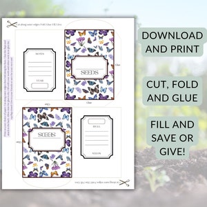 Printable Seed Packet PDF Instant Download in A4 and Letter Size - Seed ...