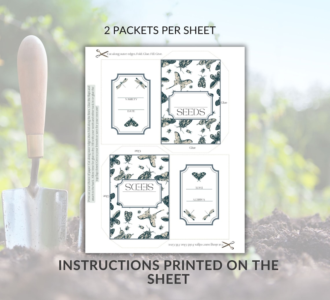 Printable Seed Envelopes DIY Seed Packets Seed Storage Seed Saving ...