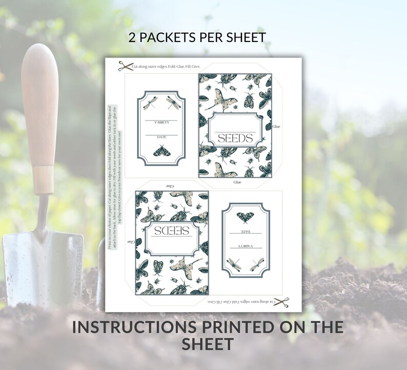 Printable Seed Envelopes DIY Seed Packets Seed Storage Seed Saving ...