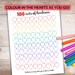 100 Acts of Kindness Challenge: Heart Coloring Sheet (PDF) - Etsy