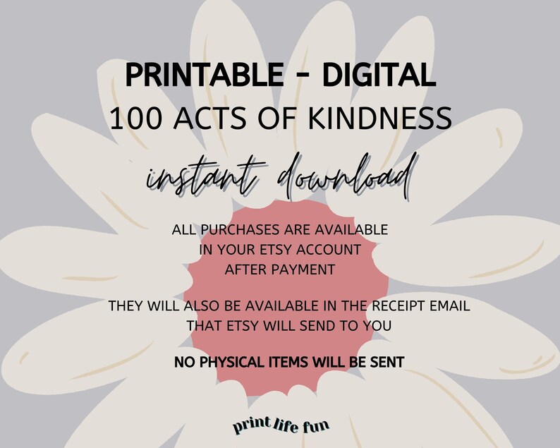 Hoja para colorear imprimible de 100 actos de bondad Actos de - Etsy México