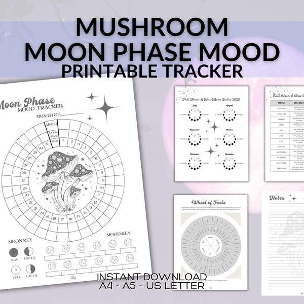 Moon Tracker Template - Etsy