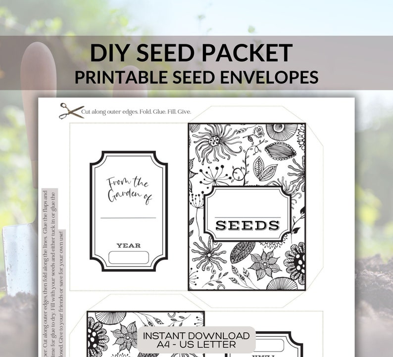 Printable Seed Envelopes: DIY Seed Packets for Flowers, Herbs, Veggies ...
