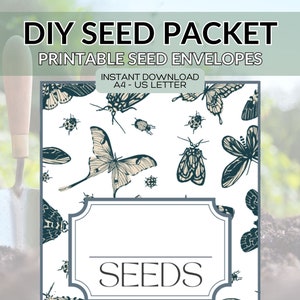 Printable Seed Envelopes DIY Seed Packets Seed Storage Seed Saving ...