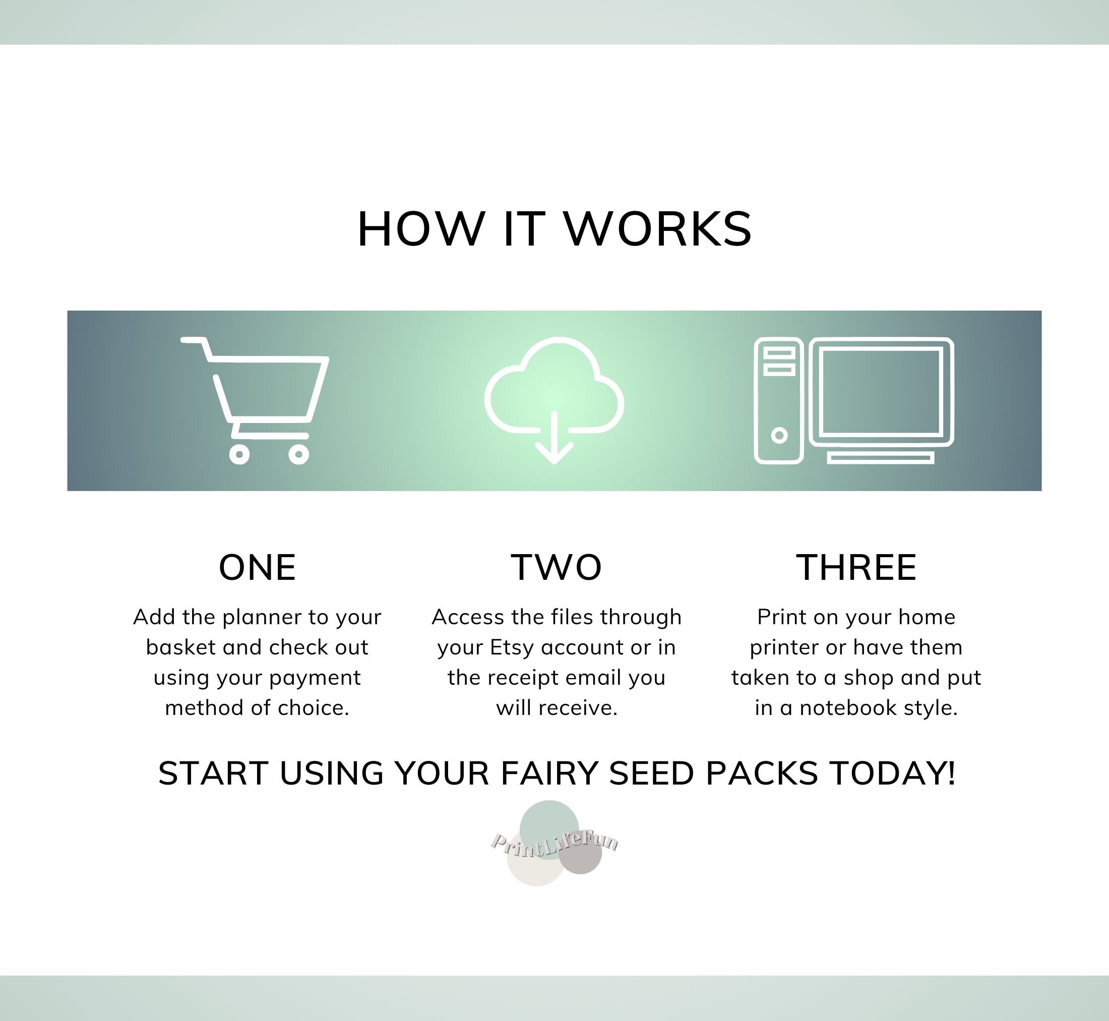 Fairy Seed Packet Printable PDF Instant Download, DIY Seed Saving ...