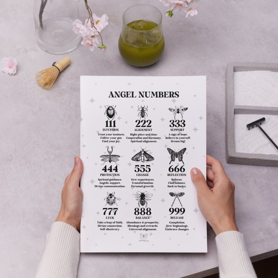 Angel Number Meanings 111 to 999 Printable PDF A4 + US Letter Size ...