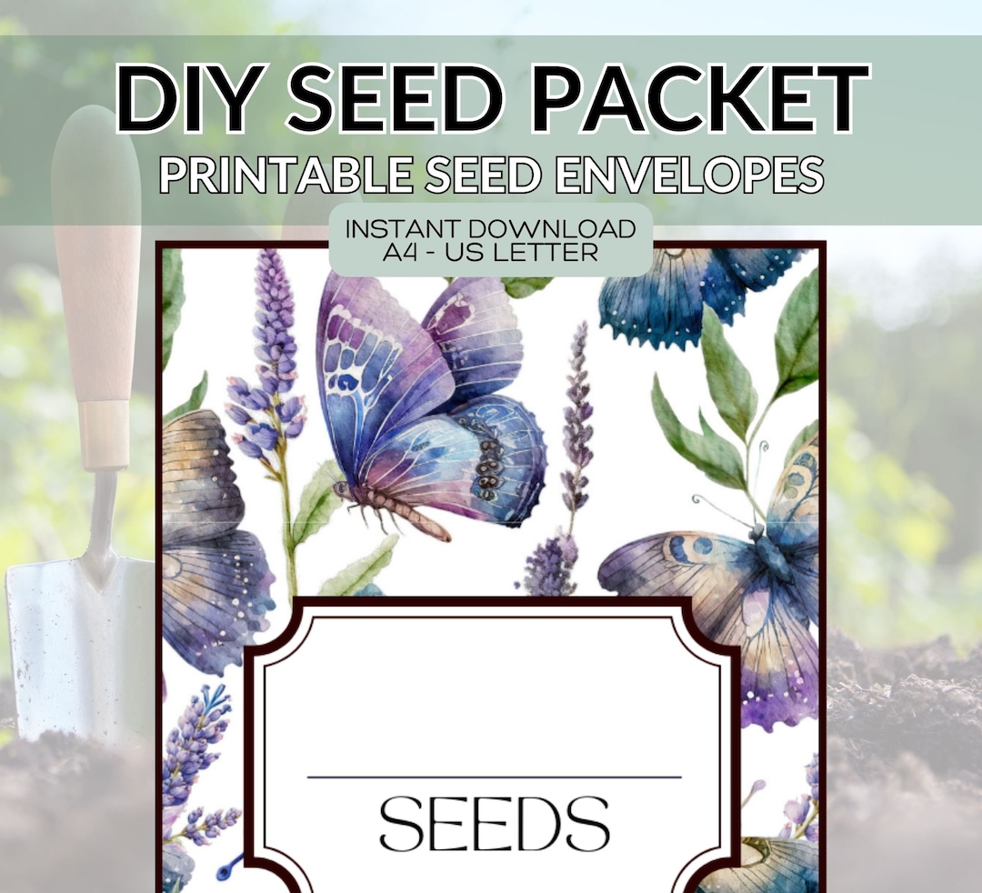 Printable Seed Packet PDF Instant Download in A4 and Letter Size Seed ...