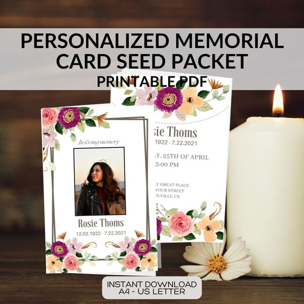 Memorial Seed Packet - Etsy