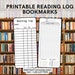 Reading Log Bookmarks With Reading Tracker Printable PDF Download ...
