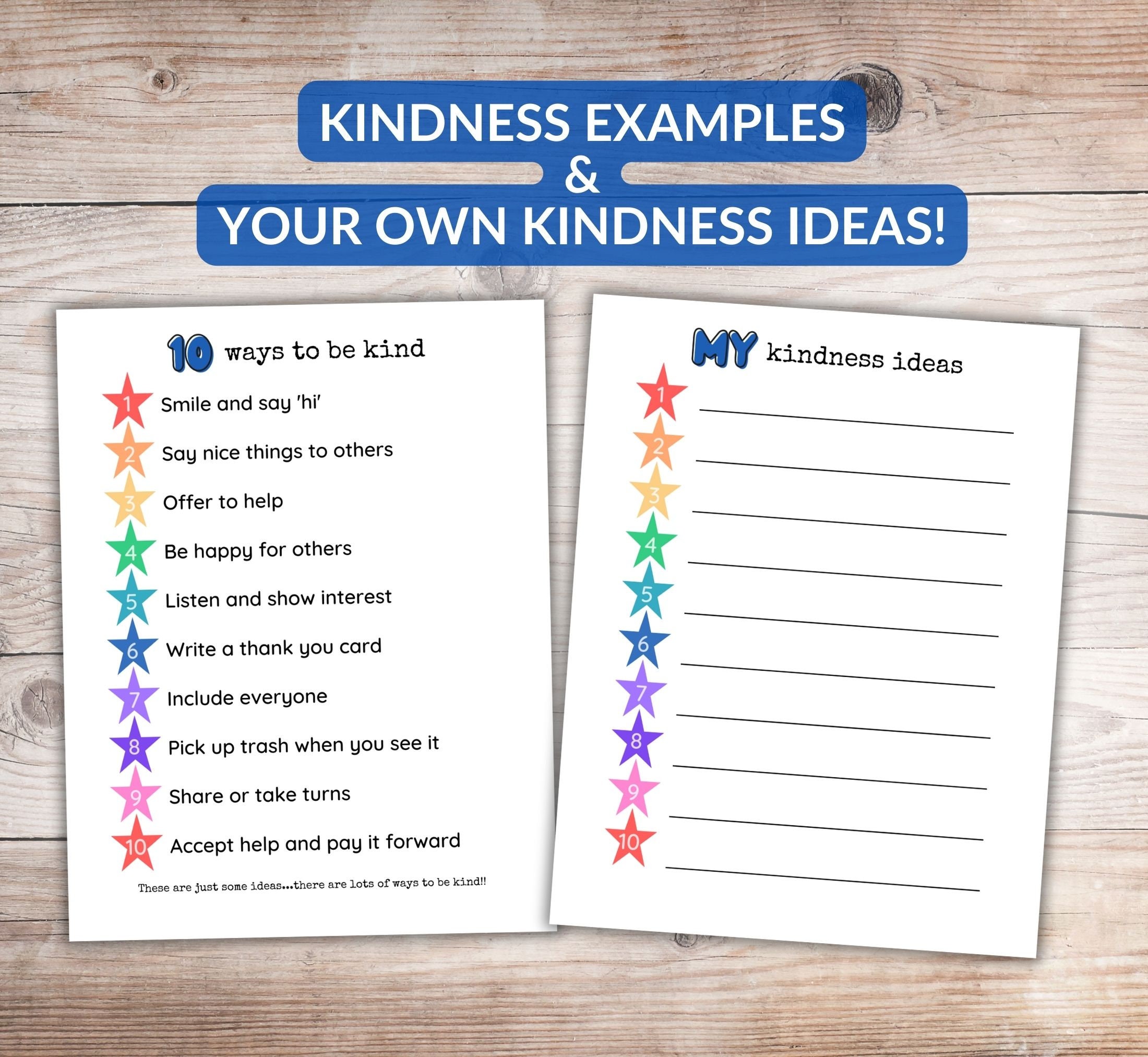 Kindness Star 100 Acts of Kindness Printable Colouring Sheet Random ...