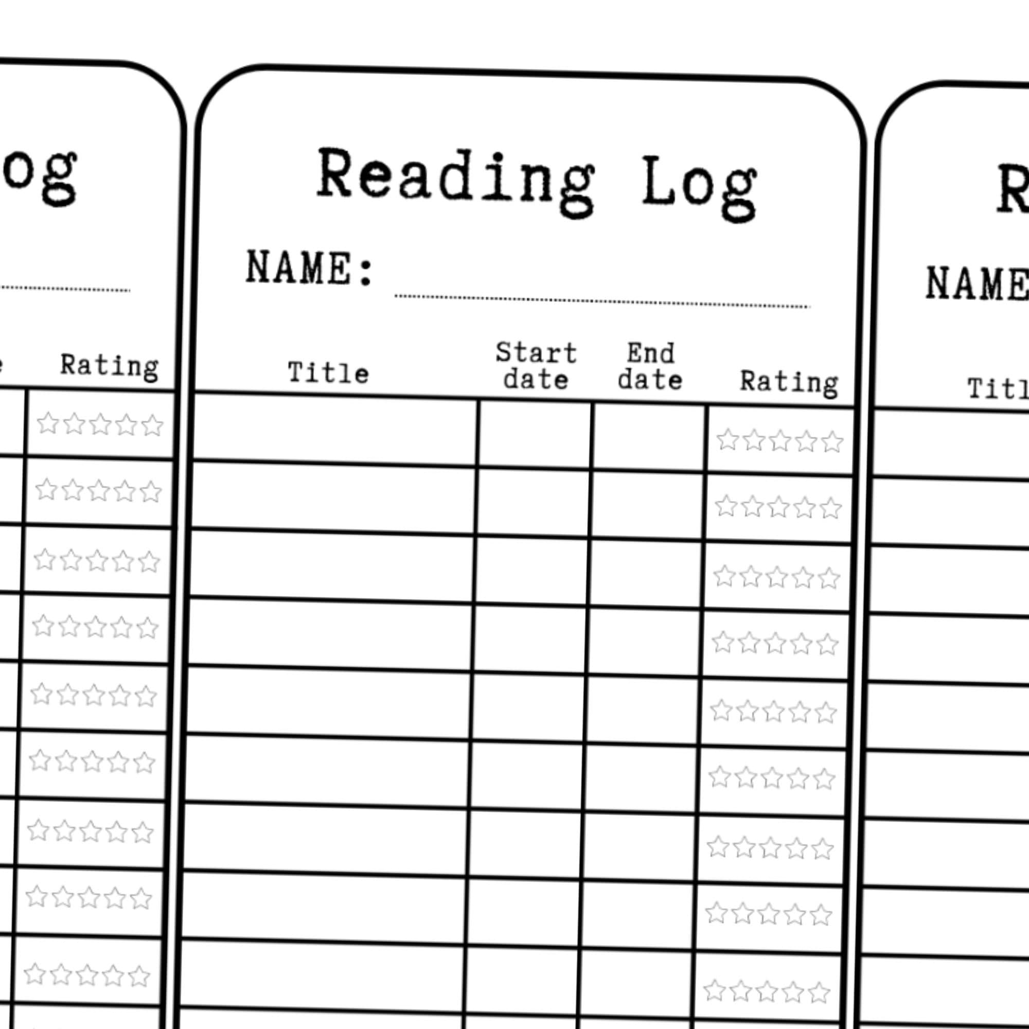 Reading Log Bookmarks Printable PDF Download Library Card Book Mark ...