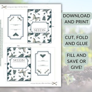 Printable Seed Envelopes DIY Seed Packets Seed Storage Seed Saving ...