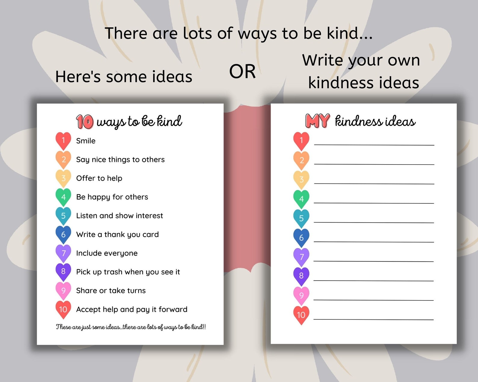 100 Acts of Kindness Printable Colouring Sheet Random Acts of - Etsy Canada