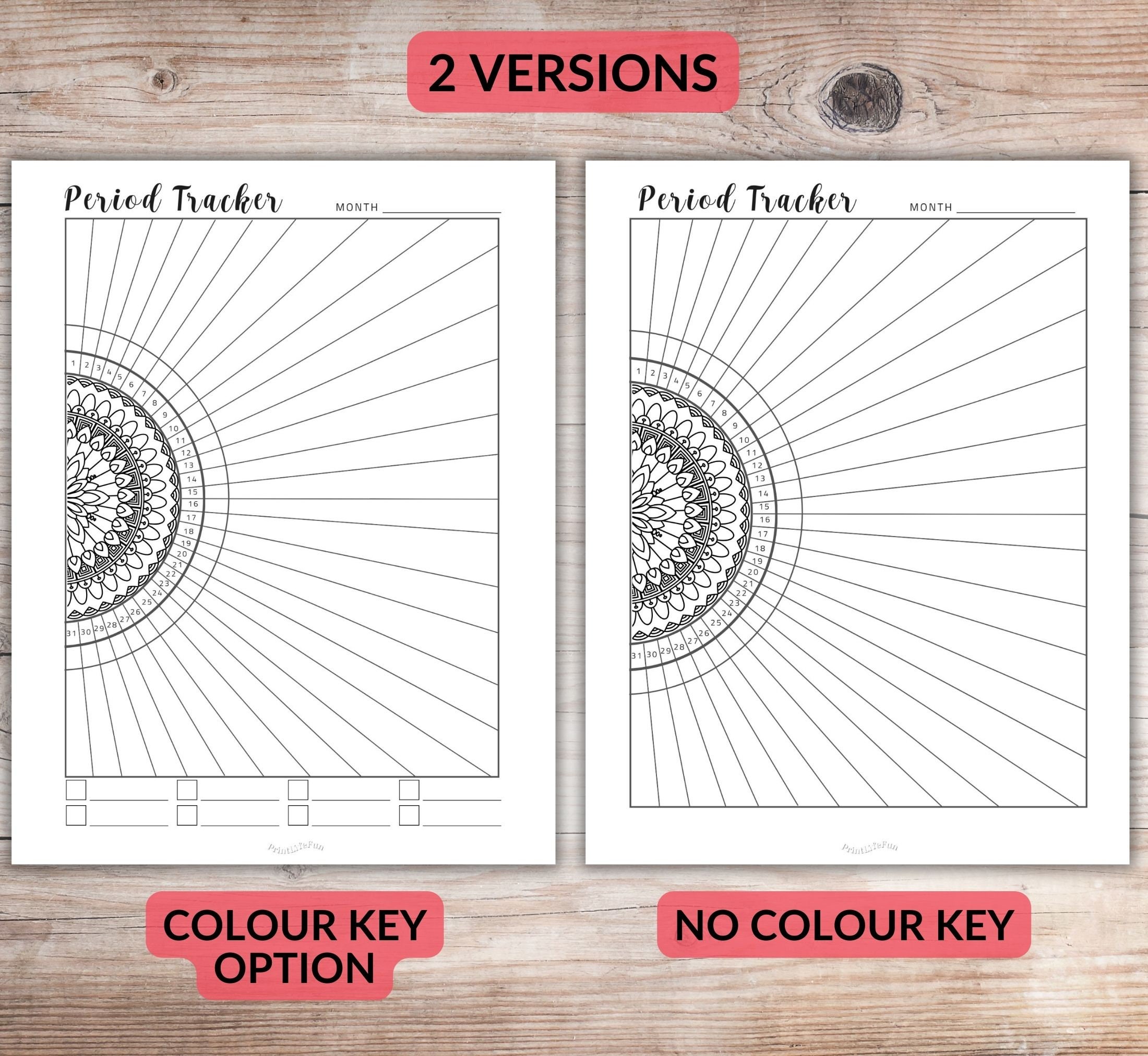 Circular Period Tracker Printable, Mood Chart (PDF) - Etsy