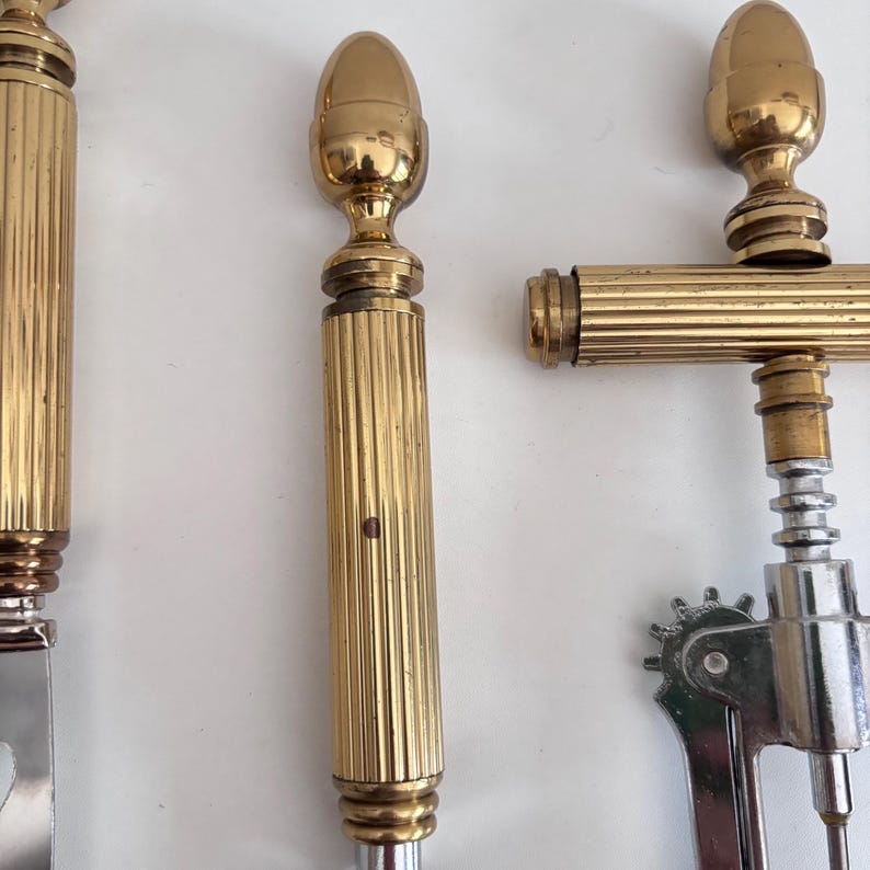 Vintage Maxwell Phillips Brass Bar Tool Set | Sheffield England Barware ...