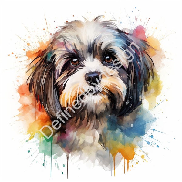 Shih Tzu Painting - Etsy