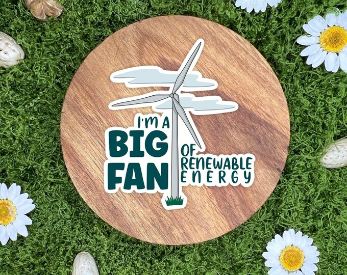 Climate Change/renewables Earth Sticker Green and Blue - Etsy