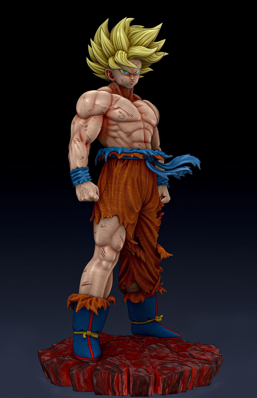 GOKU SS1 Dragonball 3D Print Figures - Etsy