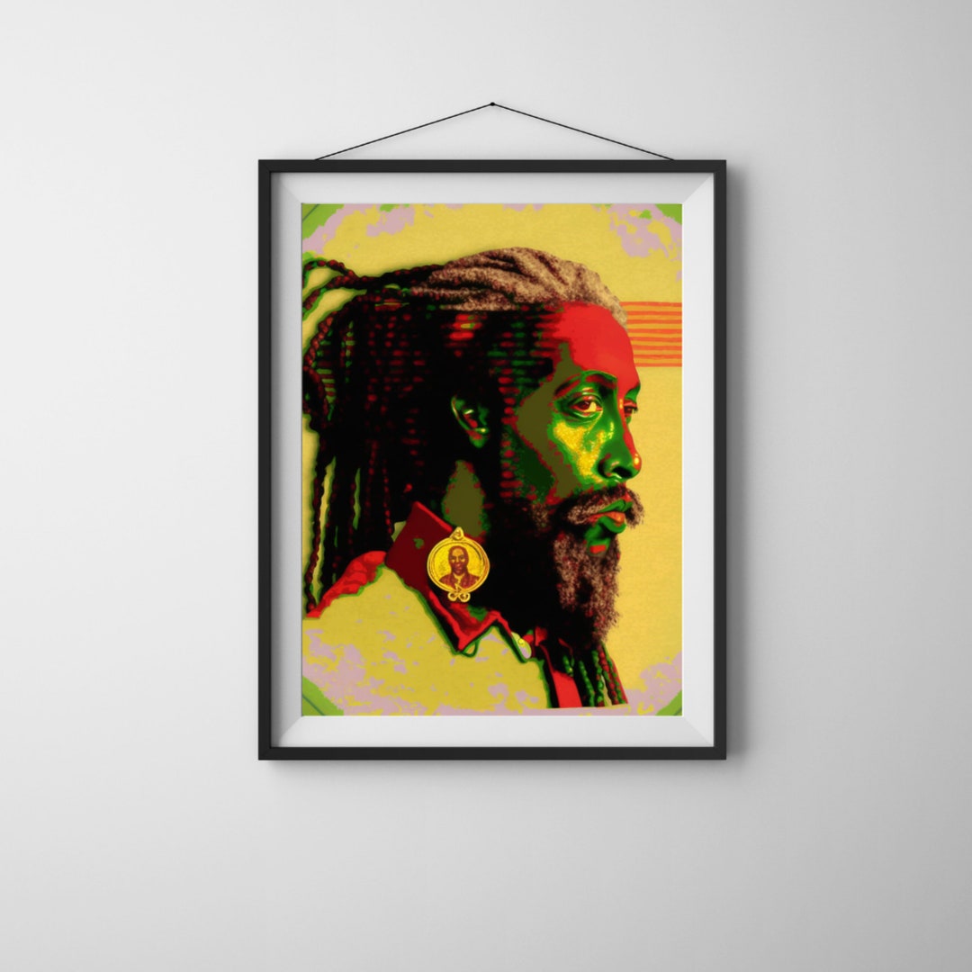 Rastafarian: Digital Art Print, Wall Art, AI Generated, Digital ...