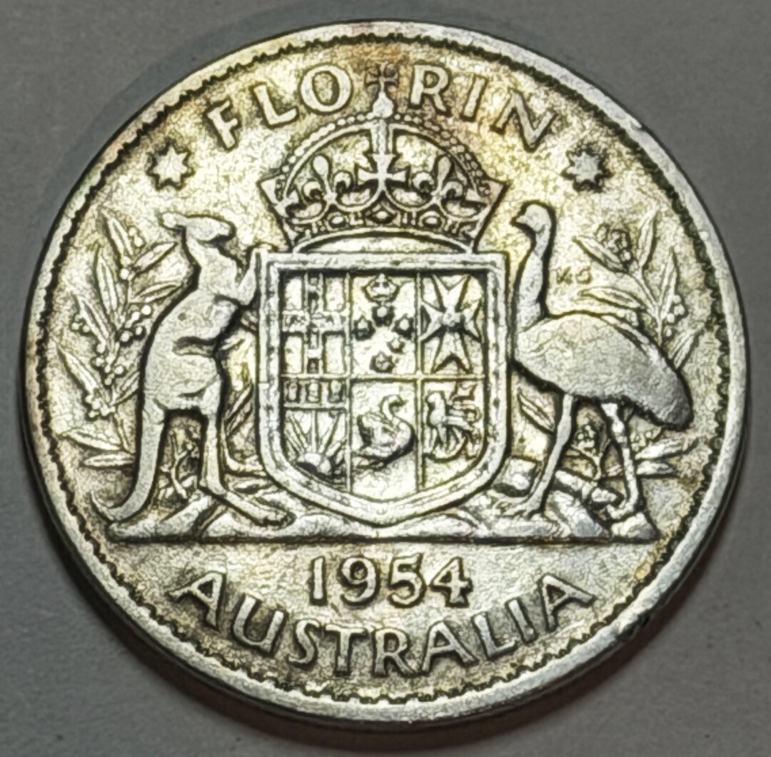 Silver From Down Under! 1954 Australia 1 Florin - Vintage 72-year-old ...