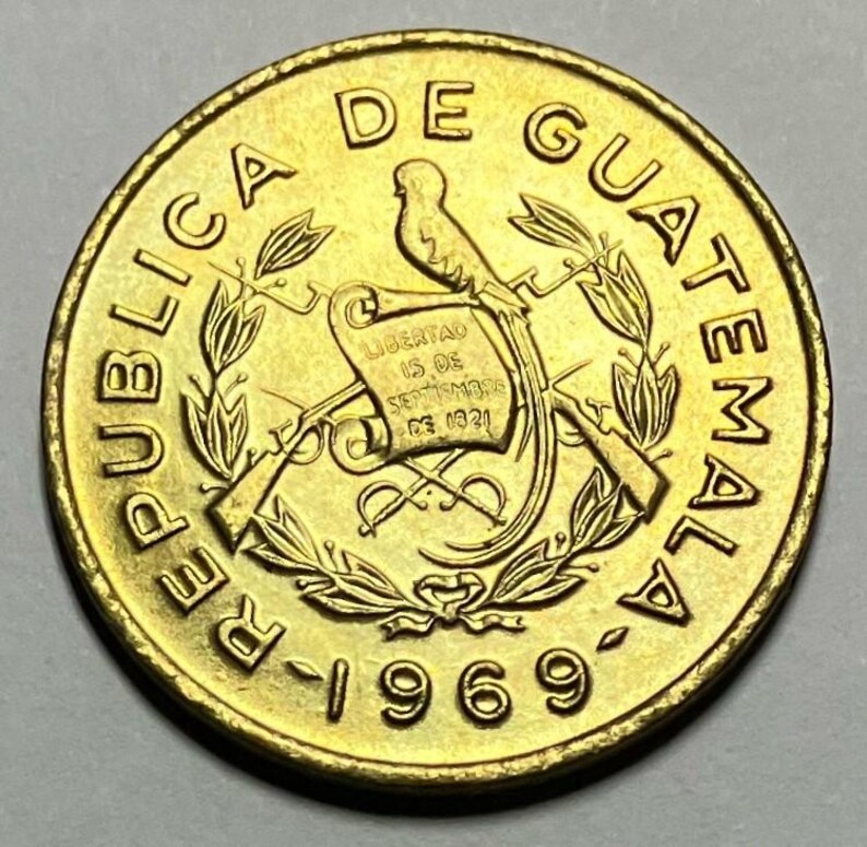 1969 Guatemala Un Centavo Coin - Uncirculated Gem - Etsy