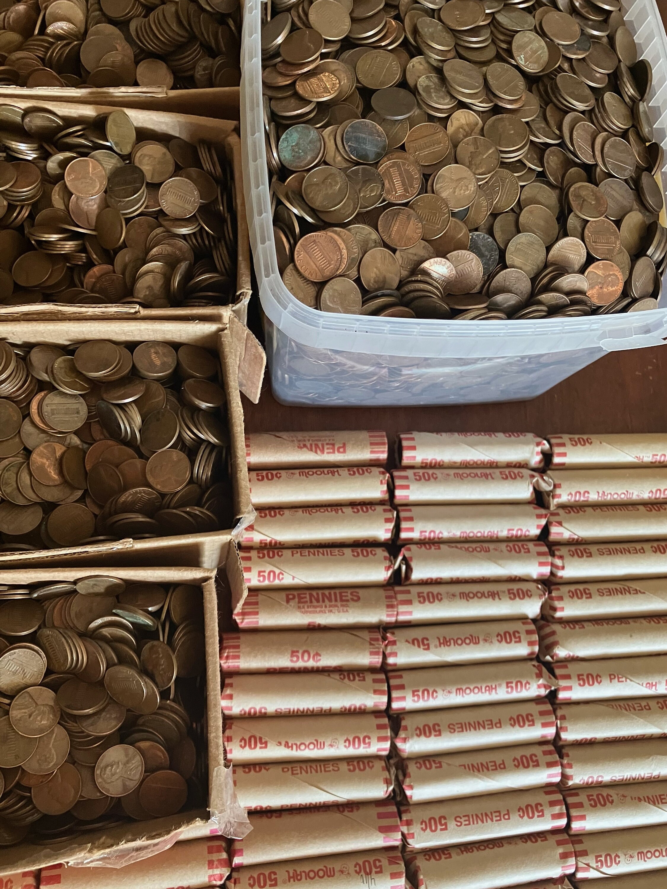1000 Copper Lincoln Memorial Pennies From 1959-1981 for Stacking ...