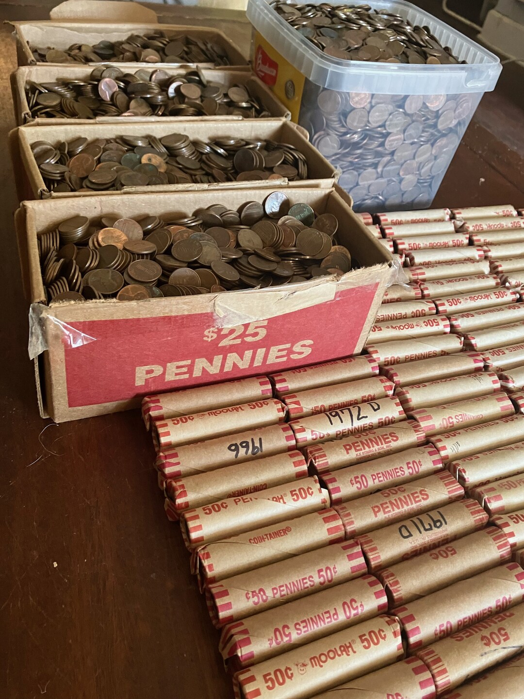 1000 Copper Lincoln Memorial Pennies From 1959-1981 for Stacking ...