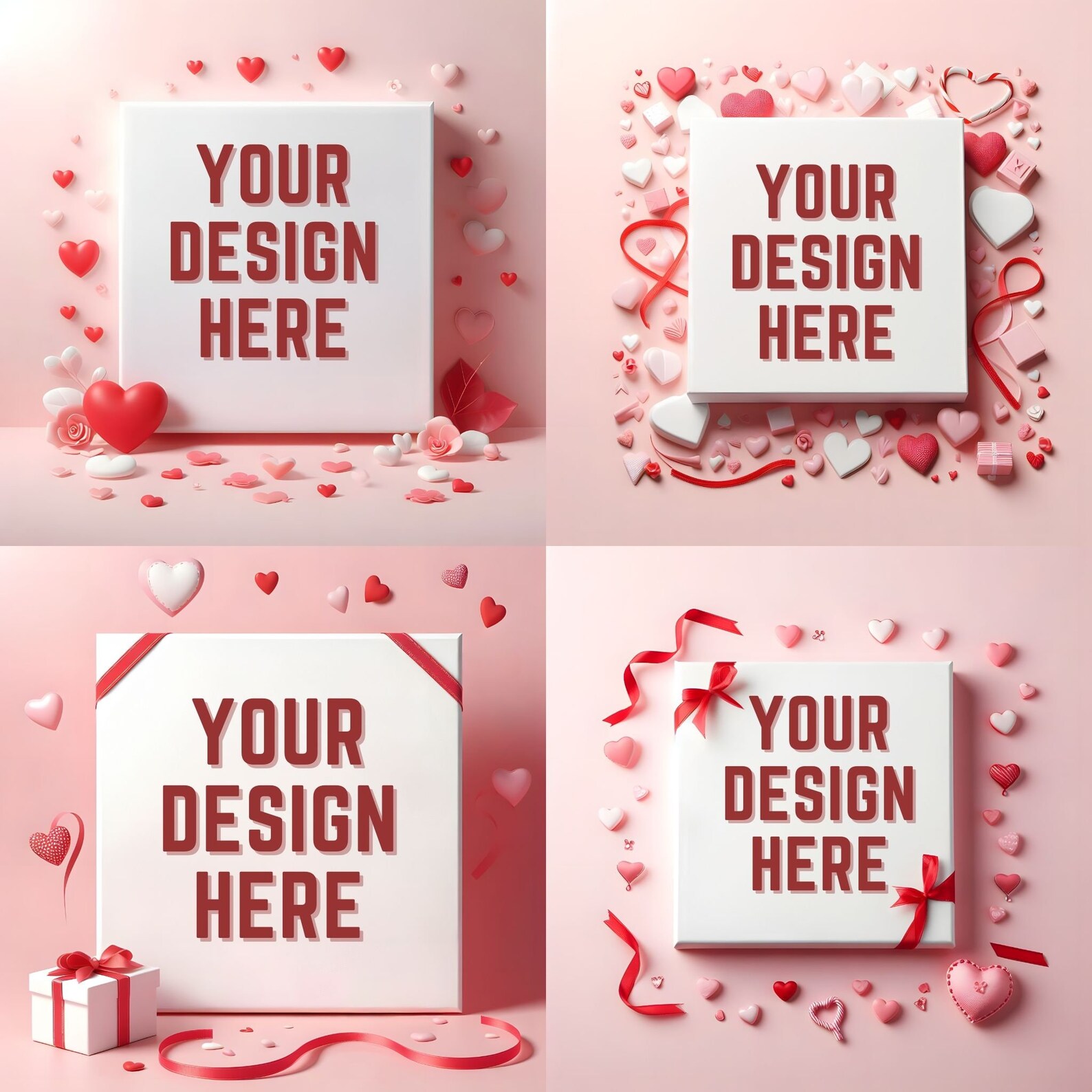 Mockup for Valentines Day | Canvas Mockup for Digital Art, Poster ...