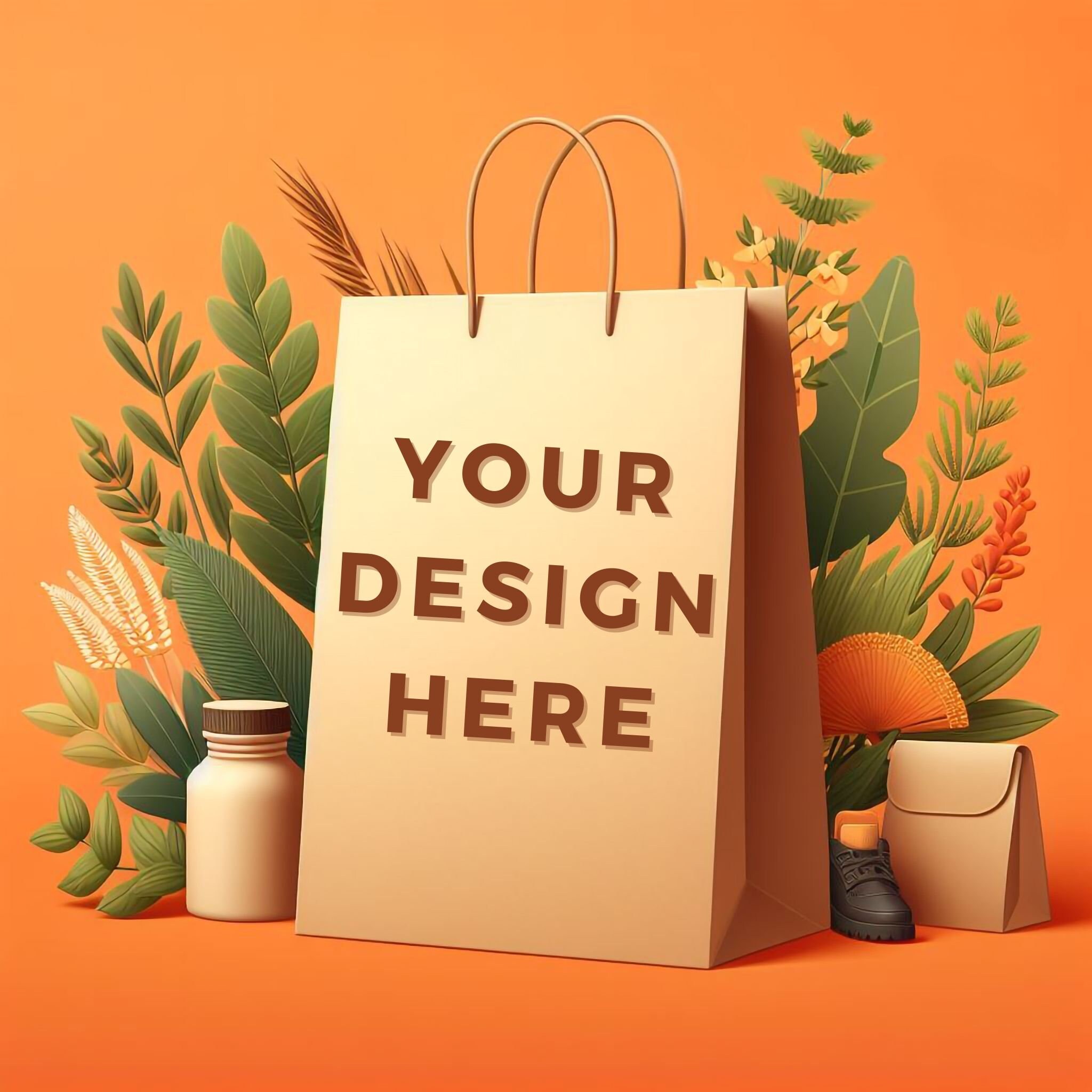 Paper Bag Mockup, Blank Paper Bag Mockup, Tote Bag Mockup, Gift Bag ...