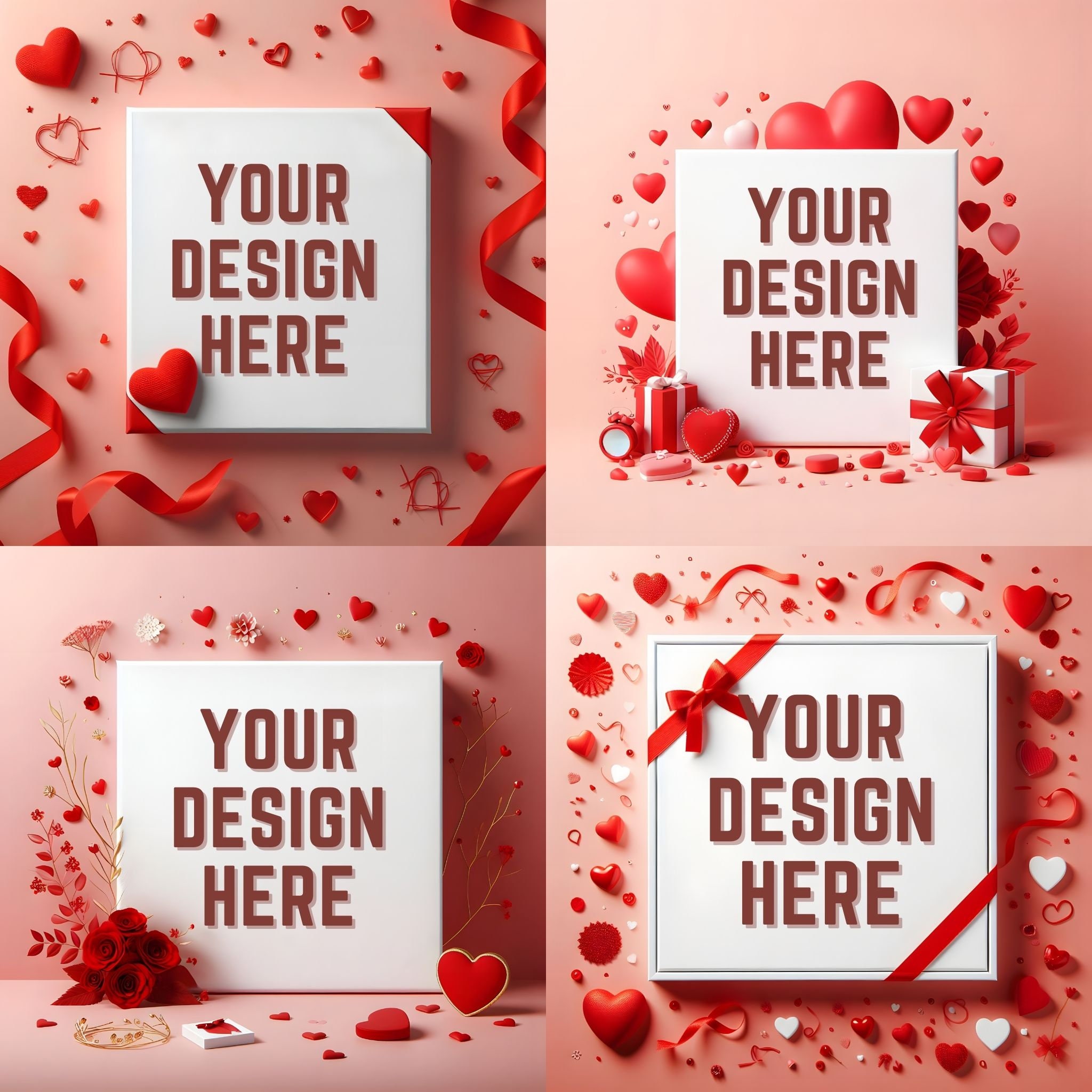 Mockup for Valentines Day Canvas Mockup for Digital Art, Poster & Wall ...