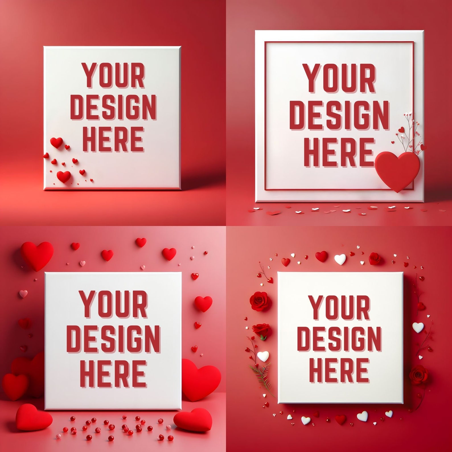 Mockup for Valentines Day | Canvas Mockup for Digital Art, Poster ...