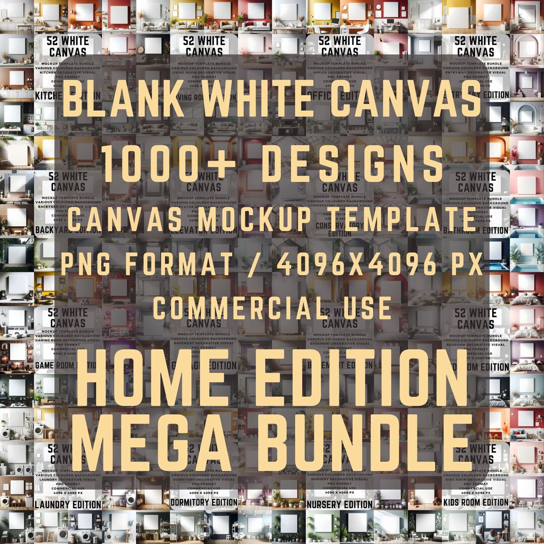 Canvas Mockup Mega Bundle, Digital Art, Posters & Wall Art, Canvas ...