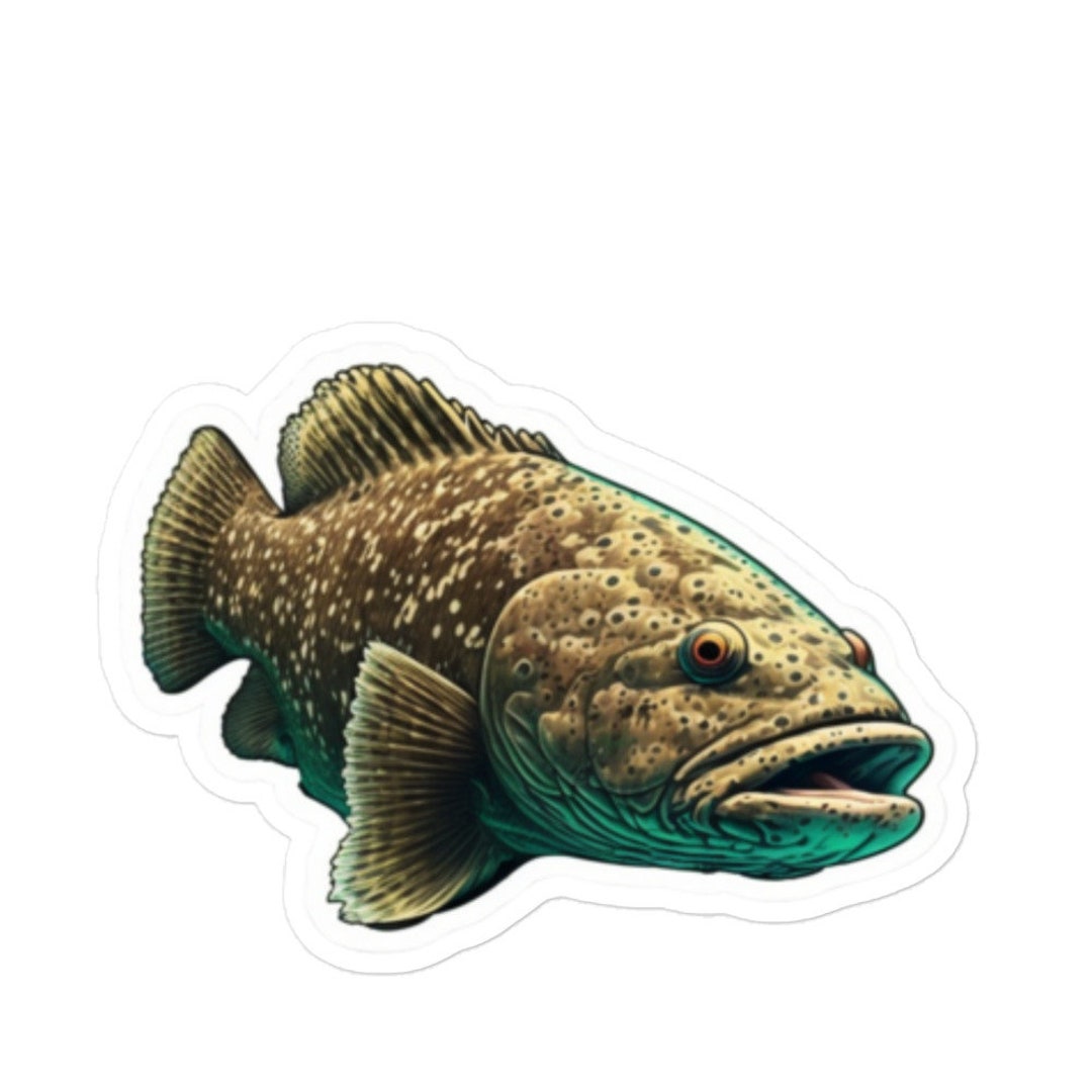 Goliath Grouper Sticker Laptop Water Bottle Decal Art - Etsy