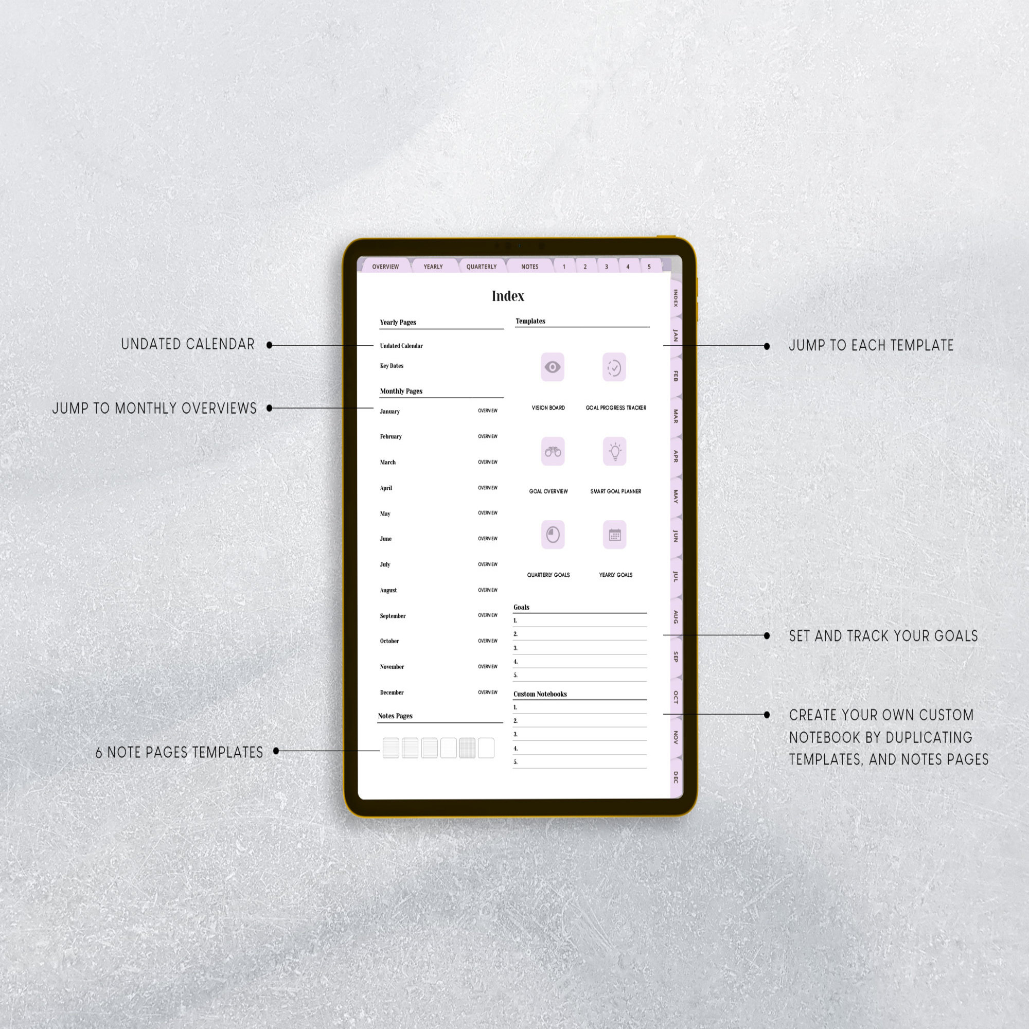 Digital Goal Planner, Interactive Planner for Goal Setting ...