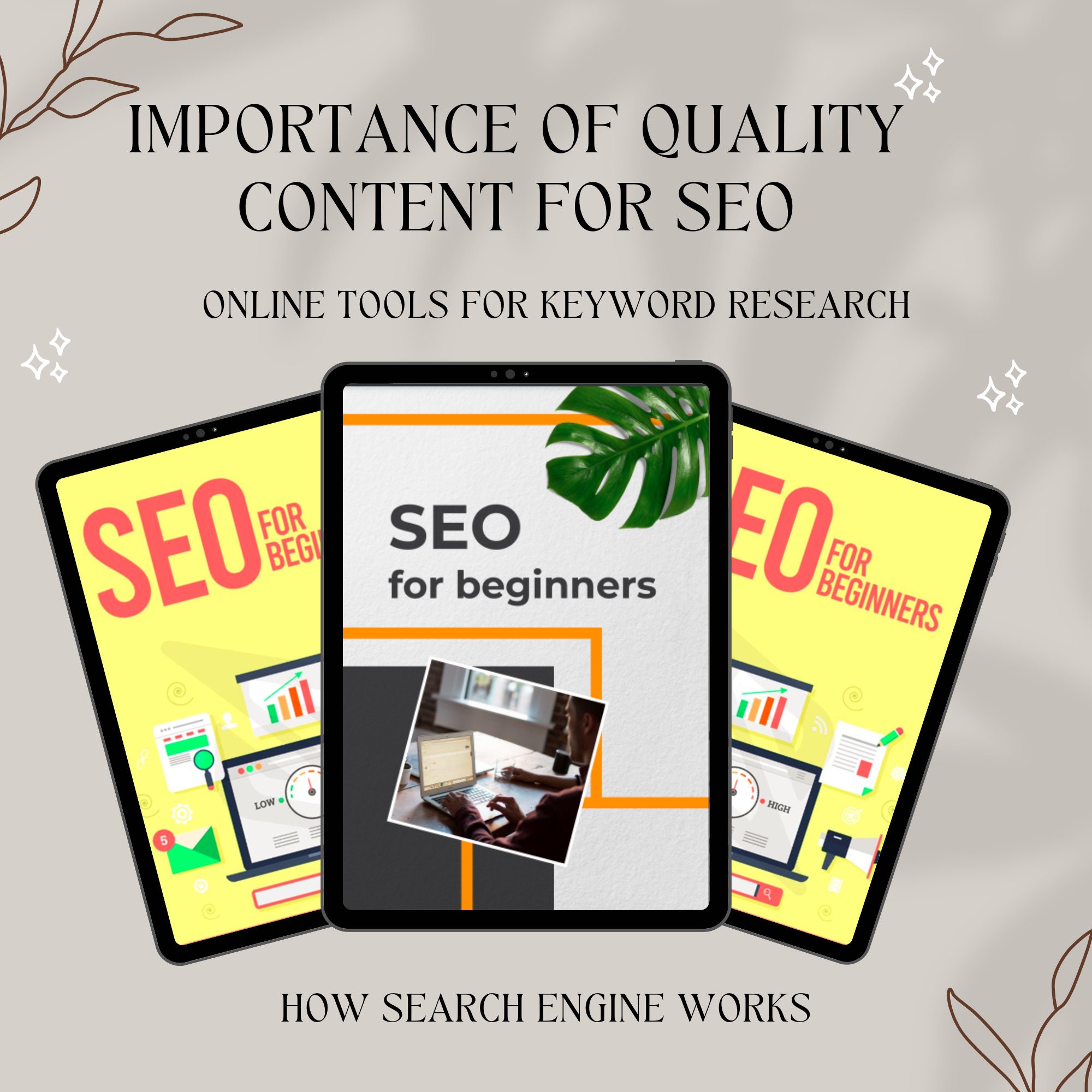 SEO for Beginners Ebook | INSTANT DOWNLOAD | Rank in Google | Keyword Research Tools | Seo ...