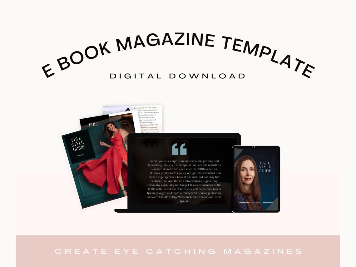 Editable Custom Canva Ebook & Magazine Template, Professional Digital ...