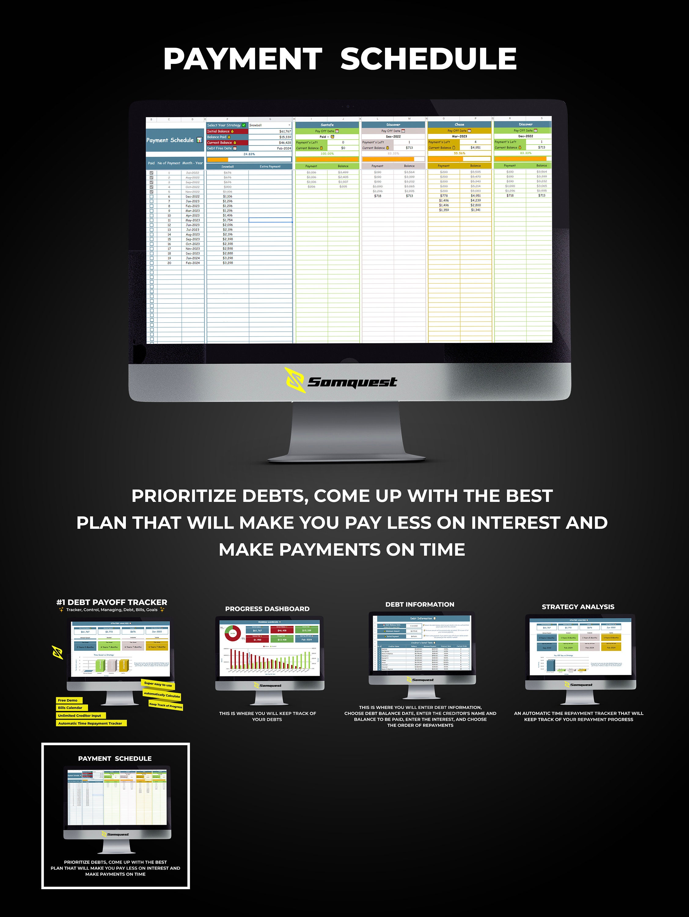 Debt Payoff Tracker INSTANT DOWNLOAD Payoff Calculator Repayment ...