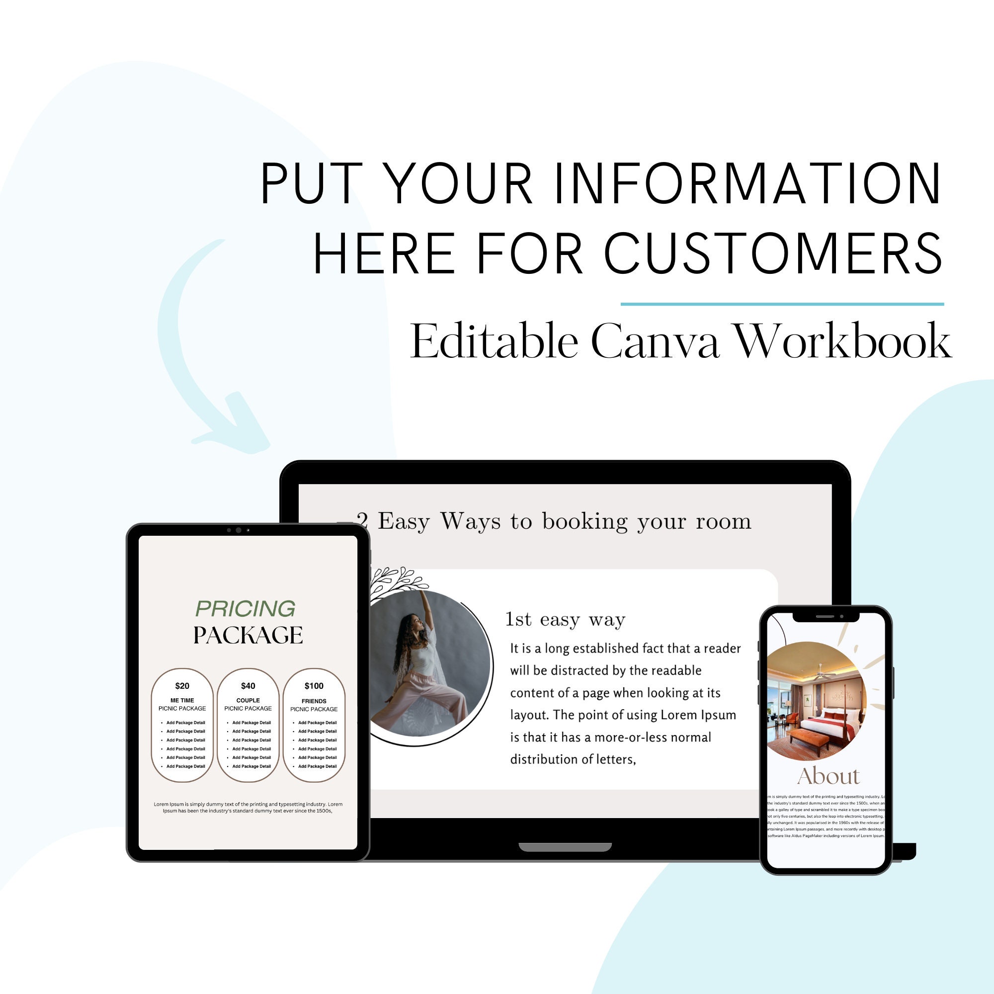 Editable Canva Workbook Template: Professional Page Layout (digital ...