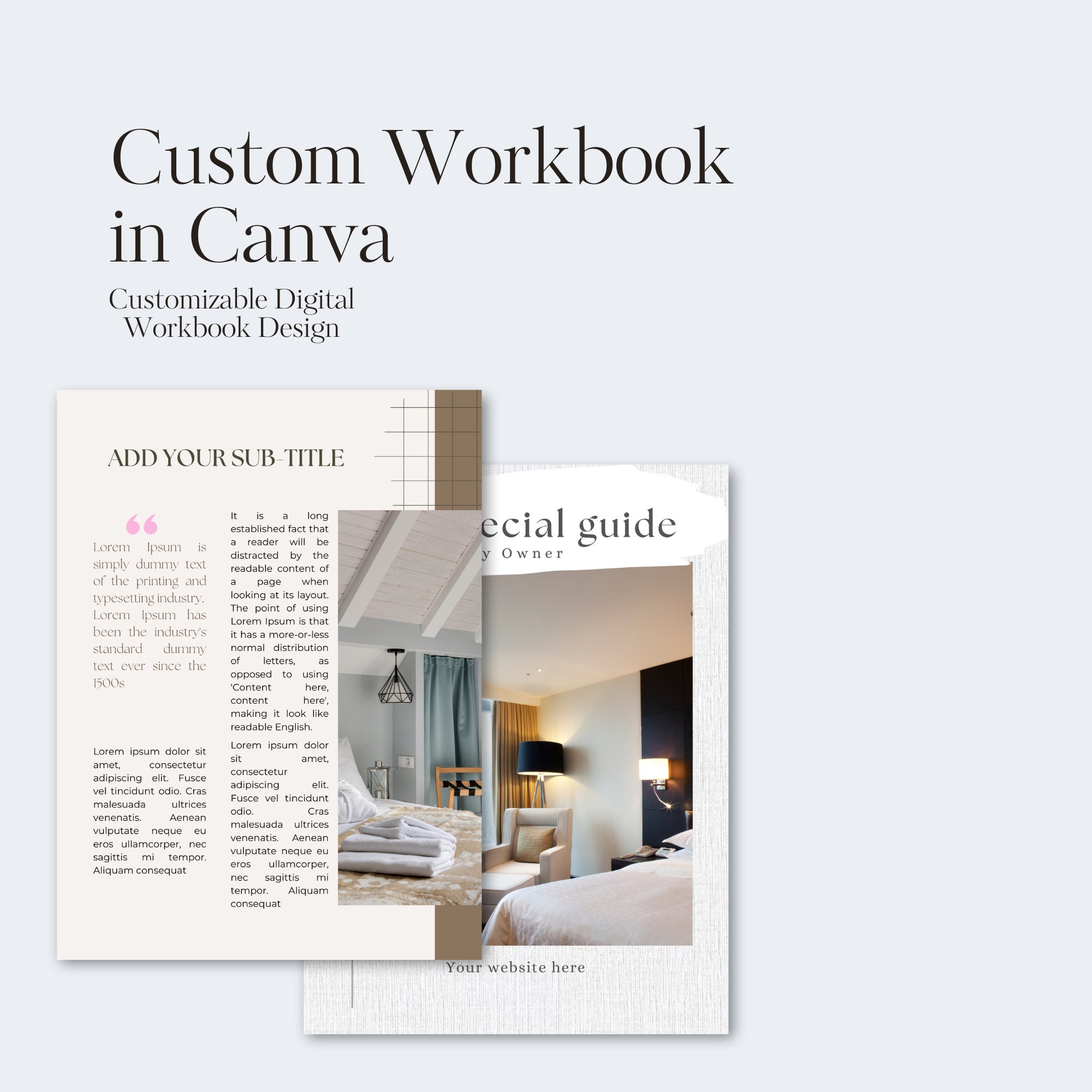 Editable Canva Workbook Template, Customizable Digital Workbook Design ...