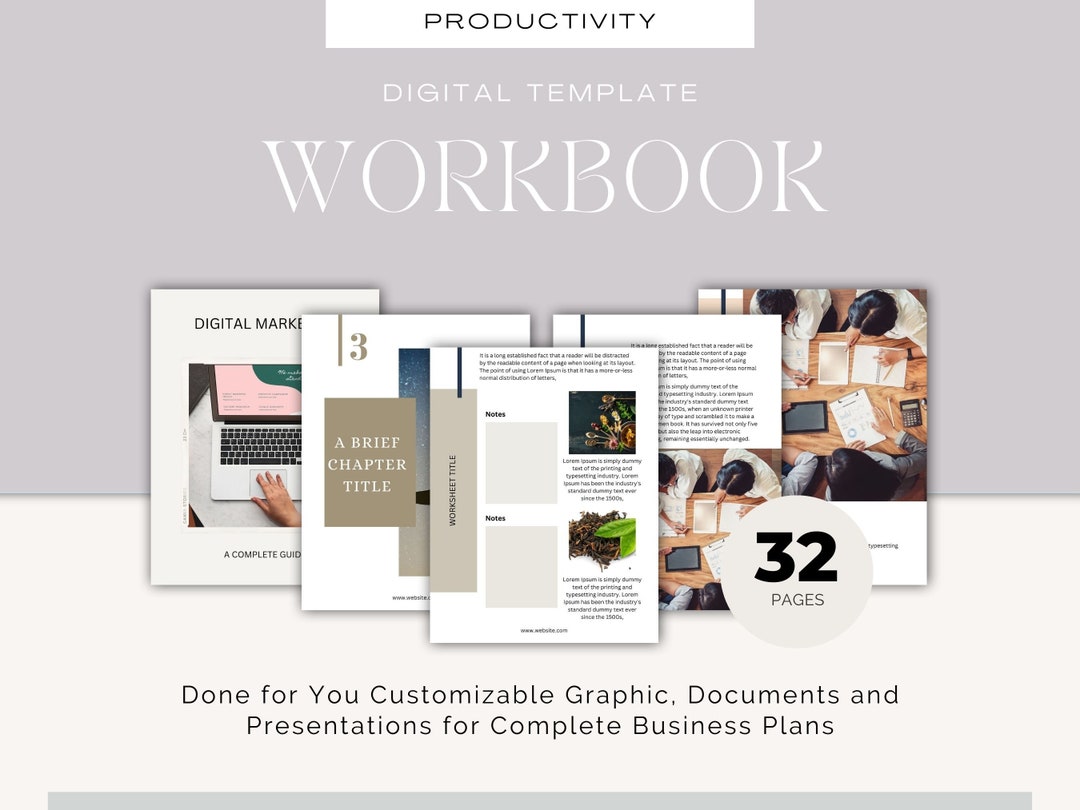 Personalized Workbook Canva Template, Custom Online Webpage Design ...