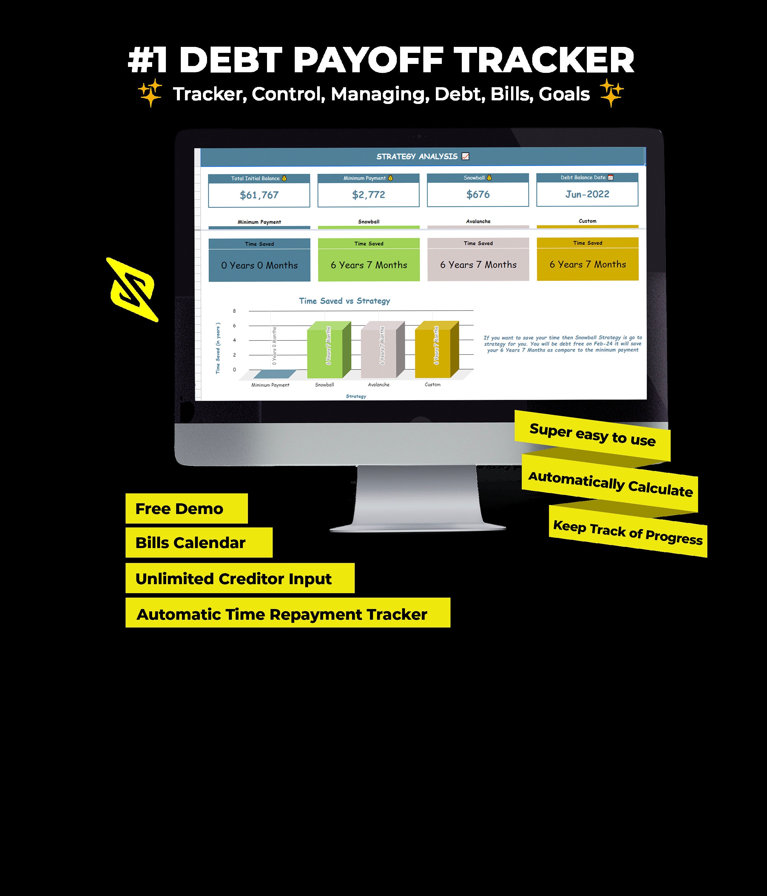 Debt Payoff Tracker INSTANT DOWNLOAD Payoff Calculator Repayment ...