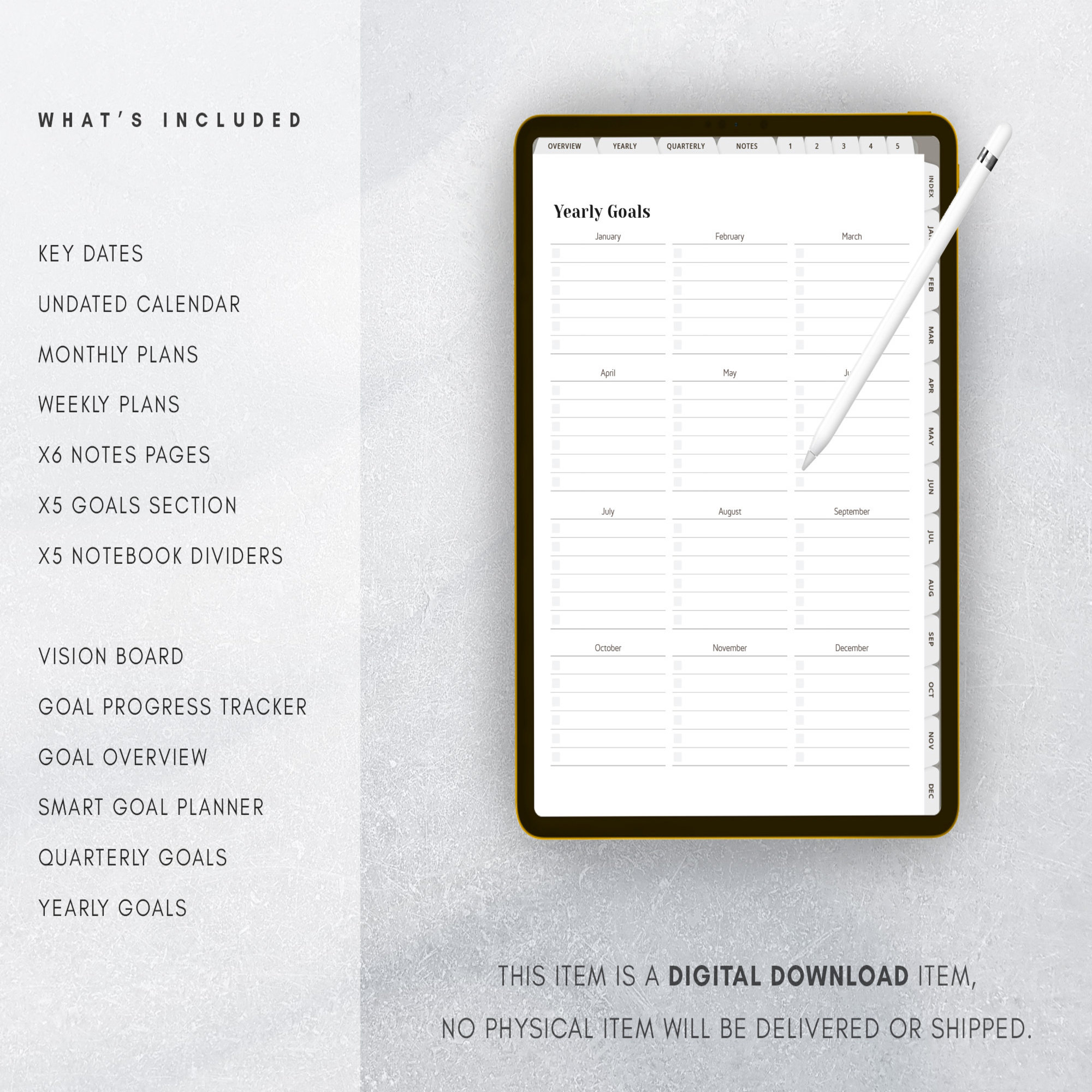 Digital Goal Planner, Interactive Planner for Goal Setting ...