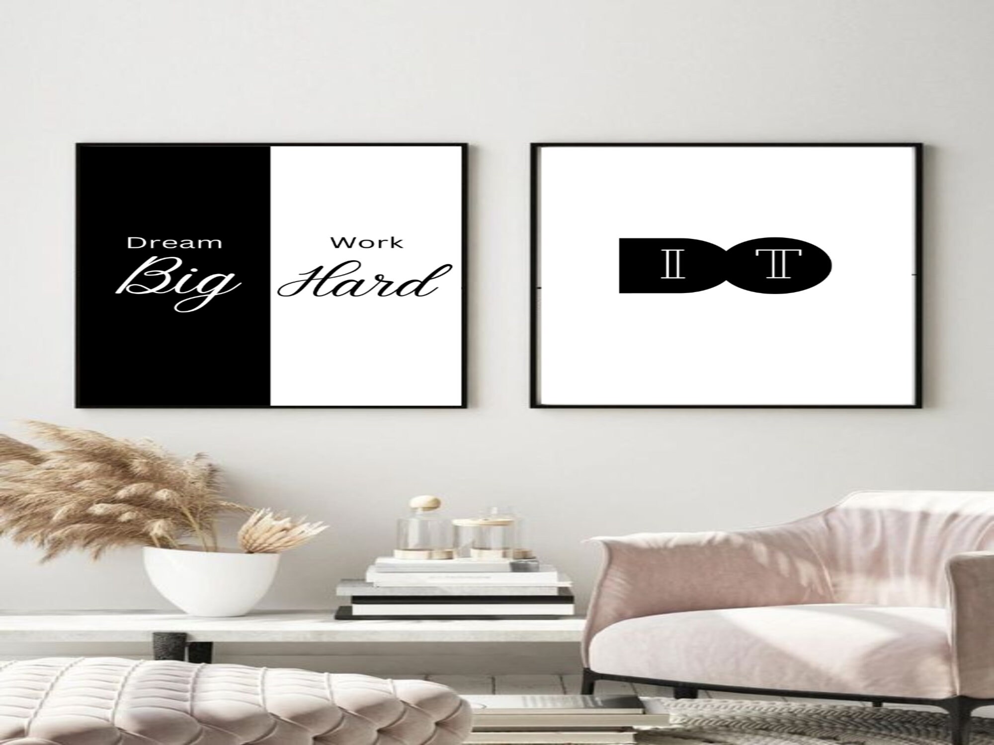 Motivational Digital Wall Arts, Inspirational Print , Hard Work Quote ...