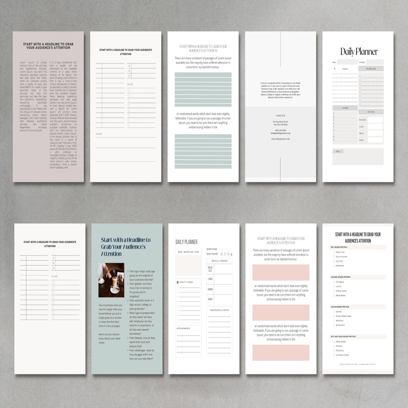 Minimalist Canva Workbook Template, Editable Design, Ebook Layout ...