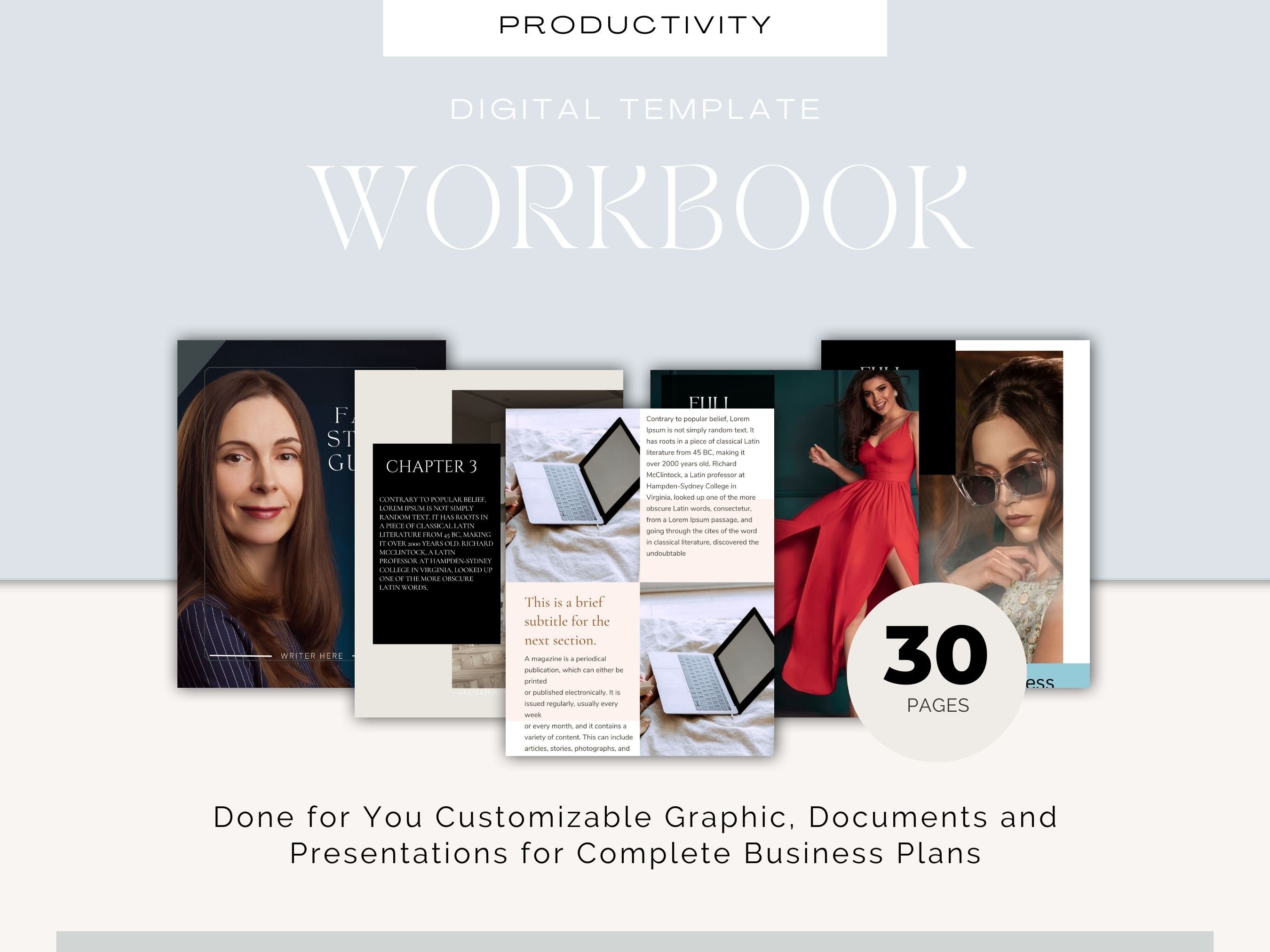 Editable Canva Workbook Template, Customizable Digital Workbook Design ...