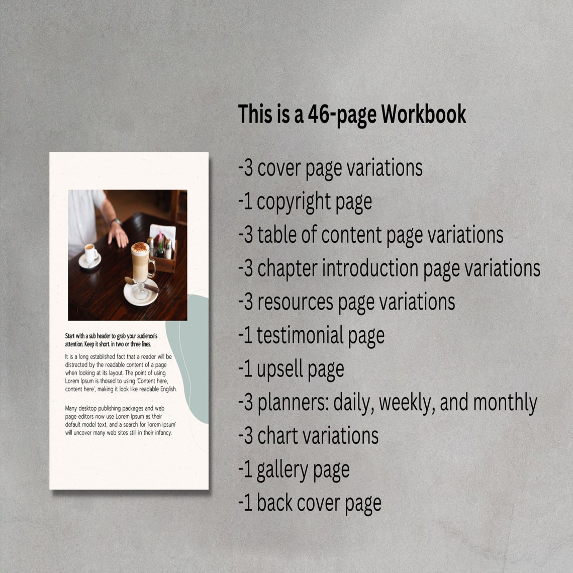 Minimalist Canva Workbook Template, Editable Design, Ebook Layout ...